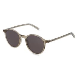 Montblanc MB0324S | Herren-Sonnenbrille | Fassung: Vollrand, Rund, Acetat, Beige | Glasfarbe: Grau