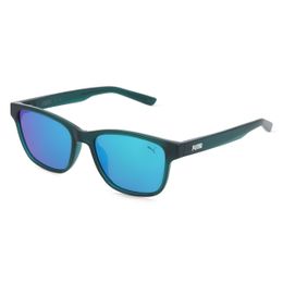 Puma PJ0088S | Kinder-Sonnenbrille | Fassung: Vollrand, Eckig, Kunststoff, Gr&uuml;n | Glasfarbe: Gr&uuml;n