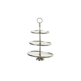 HOME STORY Etagere silber Aluminium Ma&szlig;e (cm): B: 36 H: 50 T: 22.0 &raquo; H&ouml;ffner