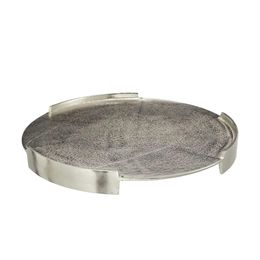 HOME STORY Deko Teller silber Aluminium Ma&szlig;e (cm): H: 4 &Oslash;: 36 &raquo; H&ouml;ffner