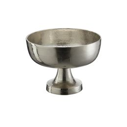 HOME STORY Deko Schale silber Aluminium Ma&szlig;e (cm): H: 16 &Oslash;: 24 &raquo; H&ouml;ffner