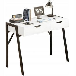Schreibtisch,, Wei&szlig;, Holzwerkstoff, 80x90x40 cm, Arbeitszimmer, Schreibtische, B&uuml;rotische