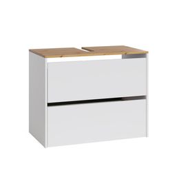 VICCO Waschbeckenunterschrank, Wei&szlig;, Eiche Artisan, Holzwerkstoff, 2 Schubladen, Rechteckig, 80.2x65x45.5 cm, Badezimmer, Badezimmerschr&auml;nke, Waschbeckenunterschr&auml;nke