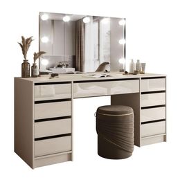 Lookway Schminktisch, Kaschmir, Holzwerkstoff, 157x75x55 cm, Schlafzimmer, Schminktische
