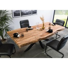 Massivm&ouml;bel24 Massivmoebel24 Baumtisch, Natur, Holz, Echtholz,Sheesham, 8-Sitzer, Rechteckig, 90x77x180 cm, Esszimmer, Tische, Esstische
