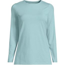 LANDS' END Shirt aus Baumwolle/Modal-Mix mit Rundausschnitt f&uuml;r Damen in Petite-Gr&ouml;&szlig;e, Damen, size: petite, Gr&uuml;n, Baumwolle Modal, by Lands' End