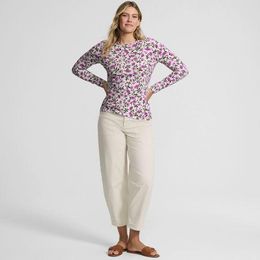 LANDS' END Shirt aus Baumwolle/Modal-Mix mit Rundausschnitt f&uuml;r Damen, Damen, size: regular, Elfenbein, Elasthan/Baumwolle Modal, by Lands' End
