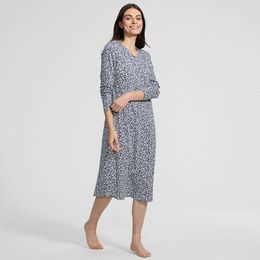 LANDS' END Wadenlanges Langarm-Nachthemd aus reiner Baumwolle f&uuml;r Damen, Damen, size: regular, Elfenbein, Baumwolle, by Lands' End
