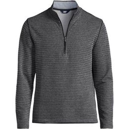 LANDS' END Herringbone-Pullover mit Rei&szlig;verschluss f&uuml;r Herren, Herren, size: regular, Gr&uuml;n, Baumwoll-Mischung/Polyester-Mischung, by Lands' End