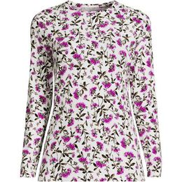 LANDS' END Shirt aus Baumwolle/Modal-Mix mit Rundausschnitt f&uuml;r Damen in Plus-Gr&ouml;&szlig;e, Damen, size: plus, Elfenbein, Elasthan/Baumwolle Modal, by Lands' End