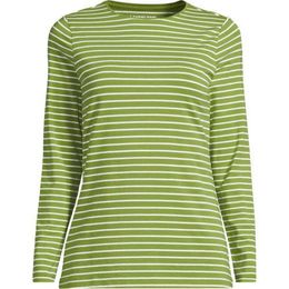 LANDS' END Shirt aus Baumwolle/Modal-Mix mit Rundausschnitt f&uuml;r Damen in Plus-Gr&ouml;&szlig;e, Damen, size: plus, Gr&uuml;n, Elasthan/Baumwolle Modal, by Lands' End