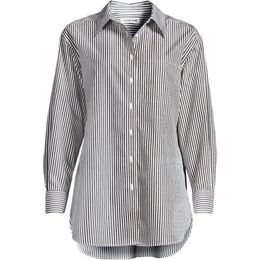 LANDS' END Lange weite B&uuml;gelfrei-Bluse f&uuml;r Damen, Damen, size: regular, Braun, Baumwolle, by Lands' End