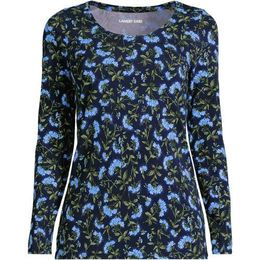 LANDS' END Baumwolle/Modal-Shirt mit Ballett-Ausschnitt f&uuml;r Damen in Plus-Gr&ouml;&szlig;e, Damen, size: plus, Blau, Baumwolle Modal, by Lands' End