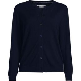 LANDS' END Merino-Cardigan f&uuml;r Damen, Damen, size: regular, Blau, by Lands' End