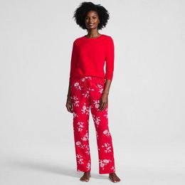 LANDS' END Gemustertes Pyjama-Set aus Baumwoll-Jersey f&uuml;r Damen in Petite-Gr&ouml;&szlig;e, Damen, size: petite, Blau, Elasthan/Baumwoll-Mischung, by Lands' End