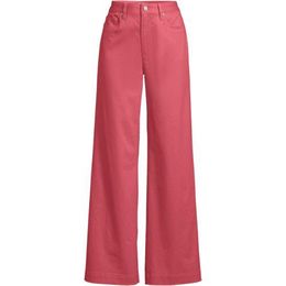 LANDS' END 5-Pocket-Chinos mit weitem Bein f&uuml;r Damen, Damen, size: regular, Rot, Baumwoll-Mischung, by Lands' End