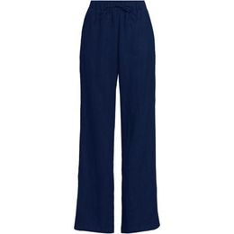 LANDS' END Weite Premium Reinleinen-Schlupfhose f&uuml;r Damen, Damen, size: regular, Blau, Leinen, by Lands' End