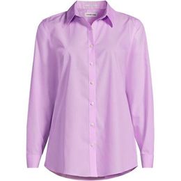 LANDS' END B&uuml;gelfreie Baumwoll-Bluse, Damen, size: regular, Pink, Baumwolle, by Lands' End