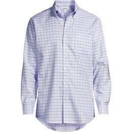 LANDS' END CLASSIC FIT. Buttondown-Kragen. Oxfordhemd, Herren, size: regular, Wei&szlig;, Baumwolle, by Lands' End