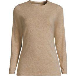 LANDS' END Shirt aus Baumwolle/Modal-Mix mit Rundausschnitt f&uuml;r Damen in Petite-Gr&ouml;&szlig;e, Damen, size: petite, Braun, Baumwolle Modal, by Lands' End