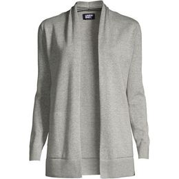 LANDS' END Offener Cardigan f&uuml;r Damen in Plus-Gr&ouml;&szlig;e, Damen, size: plus, Schwarz, Baumwolle, by Lands' End
