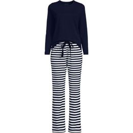 LANDS' END Gemustertes Pyjama-Set aus Baumwoll-Jersey f&uuml;r Damen in Petite-Gr&ouml;&szlig;e, Damen, size: petite, Rot, Elasthan/Baumwoll-Mischung, by Lands' End