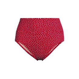 LANDS' END Bikinihose zum Umschlagen, High Waist, f&uuml;r Damen, Damen, size: regular, Rot, Nylon-Mischung, by Lands' End