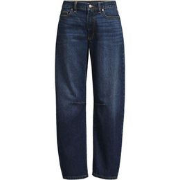 LANDS' END Soft Denim Relaxte Barrel-Jeans Mid Waist in Plus-Gr&ouml;&szlig;e, Damen, size: plus, Blau, by Lands' End