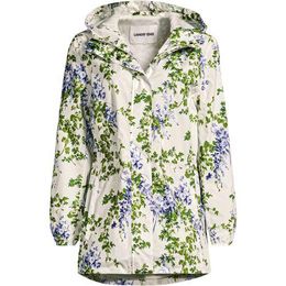 LANDS' END Wasserdichte Gemusterte Regenjacke SQUALL mit Packfach f&uuml;r Damen in Plus-Gr&ouml;&szlig;e, Damen, size: plus, Blau, Polyester, by Lands' End