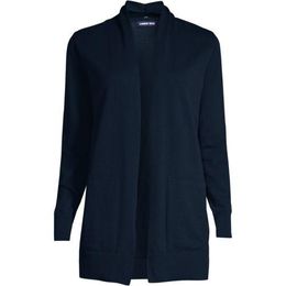 LANDS' END Offener Cardigan f&uuml;r Damen in Plus-Gr&ouml;&szlig;e, Damen, size: plus, Blau, Baumwolle, by Lands' End