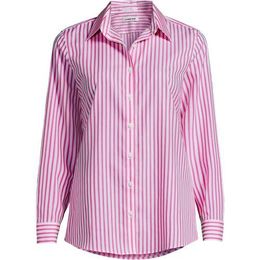 LANDS' END B&uuml;gelfreie Baumwoll-Bluse, Damen, size: regular, Wei&szlig;, Baumwolle, by Lands' End