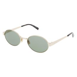 SAINT LAURENT SL 692 | Damen-Sonnenbrille | Fassung: Vollrand, Rund, Metall, Gold | Glasfarbe: Gr&uuml;n