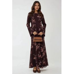 Blumenmuster Modest Kleid