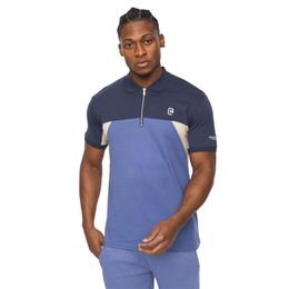C.P. Company - Poloshirt f&uuml;r Herren, mit halbem Rei&szlig;verschluss, Regul&auml;r (Blau)