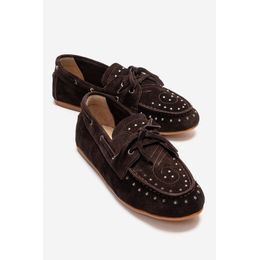 Cuesta Leder Schn&uuml;r-Loafer
