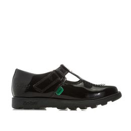 Kickers Kinder Fragma T-Bar Patent Schuhe f&uuml;r M&auml;dchen in Schwarz