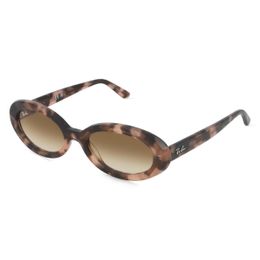Ray-Ban RB2223 | Damen-Sonnenbrille | Fassung: Vollrand, Oval, Kunststoff, Pink Havanna | Glasfarbe: Grau Verlaufend