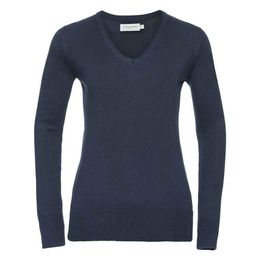 Russel Athletic Russell Collection - Sweatshirt V-Ausschnitt f&uuml;r Damen (Dunkelblau)