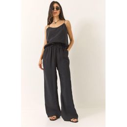 &Auml;rmelloses Top und Weite Hosen Set