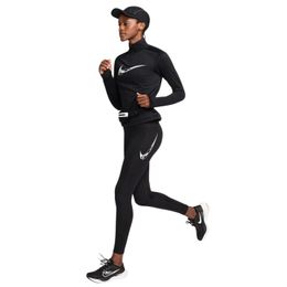 Nike - "Fast" Leggings f&uuml;r Damen (Schwarz/Wei&szlig;)