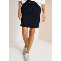 Cecil Damen Minirockuniversal blau, Gr. XXL, unifarben, Web, 66% Baumwolle, 30% Polyester, 4% Elasthan, R&ouml;cke, Middle Waist