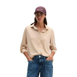 Marc O'Polo MARC O'POLO Damen Langarmbluse "aus hochwertigem Material-Mix"natural, Gr. XS, unifarben, Obermaterial: 67% Lyocell, 33% Baumwolle, Blusen