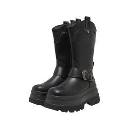 Buffalo Damen Sneaker "Buffalo JUPITER WEST BIKER", Gr. 36, schwarz, Polyurethan, unifarben, Schuhe