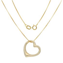 Vivance Damen Kette mit Anh&auml;nger "Herz", Gelbgold 375, gold, Gelbgold 375, Halsketten