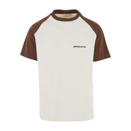 Damen T-Shirt "Another Cotton Lab Coffee Date Oversized Raglan Tshirt"wei&szlig;, Gr. L, ANOTHER COTTON LAB, bedruckt, 100% Baumwolle, Shirts
