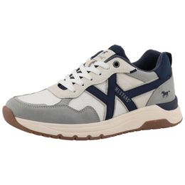 Mustang Shoes Herren Sneaker "Giacinto", Gr. 40grau, wei&szlig;, natur, Lederimitat, Textil, Schuhe, Freizeitschuh, Halbschuh, Schn&uuml;rschuh im modischen