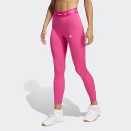 Damen Trainingstights "TECHFIT 7/8-LEGGINGS", pink, Gr. M, adidas Performance, Obermaterial: 73% Polyester, 27% Elasthan, Hosen