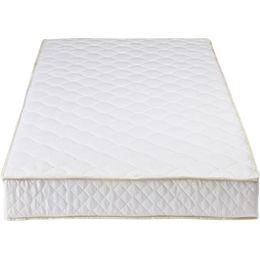 Bonnellfederkernmatratze Woood, B:200cm H:18cm L:18cm, wei&szlig;, Bezug: 100% Polyester, Matratzen, "Bonell mit Anti-Allergie 4-Rollen-Bonellfederkern,