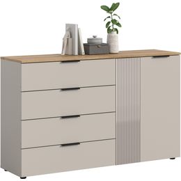 Sideboard Home Affaire, B:180cm H:86cm T:38cmkaschmir, evoke oak nachbildung, Holzwerkstoff, Wohnzimmer, Sideboards, "EDIL, Breite 180 cm, 5 T&uuml;ren, 1