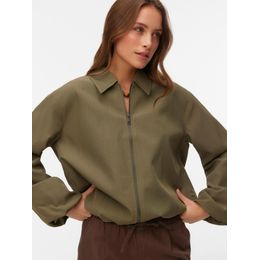 V&eacute;ro Moda VERO MODA Damen Blouson "VMNOVA SHORT JACKET"kalamata, Gr. L, unifarben, Web, Obermaterial: 96% Polyester, 4% Elasthan, Jacken, mit Rei&szlig;verschluss